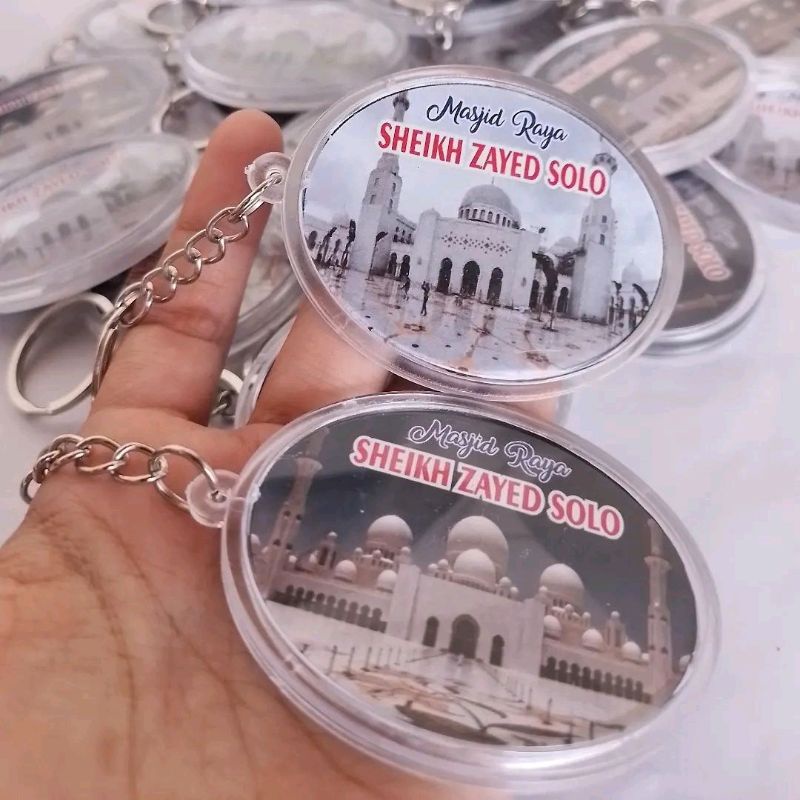 Jual GANTUNGAN KUNCI AKRILIK INSERT PAPER OVAL 2 Sisi Custom Gambar ...