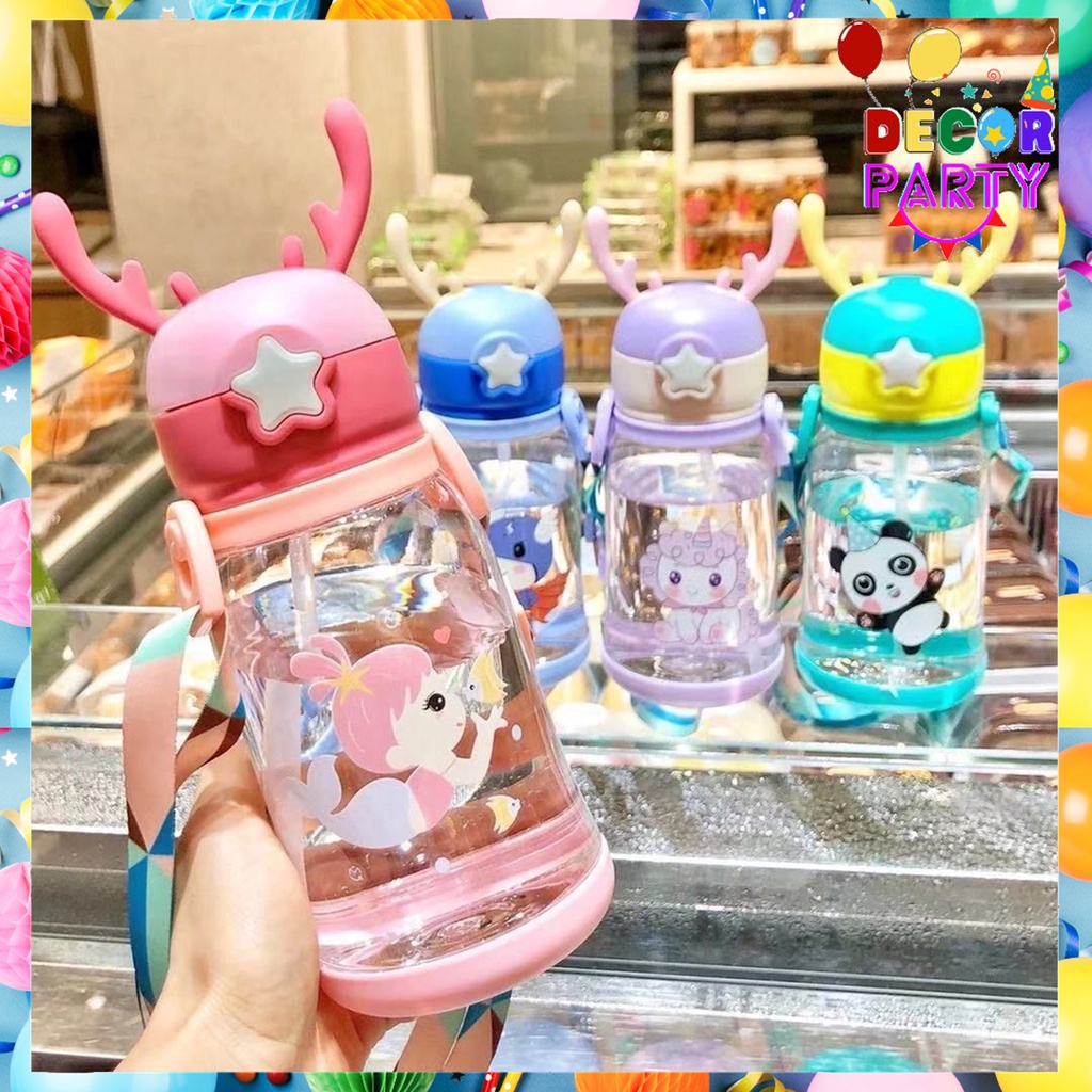 Jual DP Botol Minum Anak Karakter Kartun Cute Model Tanduk Rusa Lucu ...