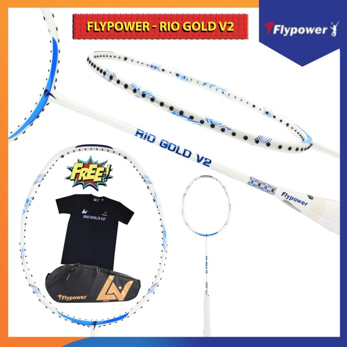 Jual Flypower RIO GOLD V2 Raket Badminton Original | Shopee Indonesia
