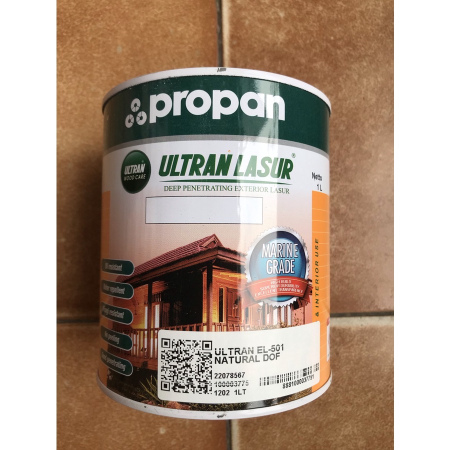 Jual CAT KAYU POLITUR EXTERIOR ULTRAN LASUR EL-501 PROPAN 1 LITER ...