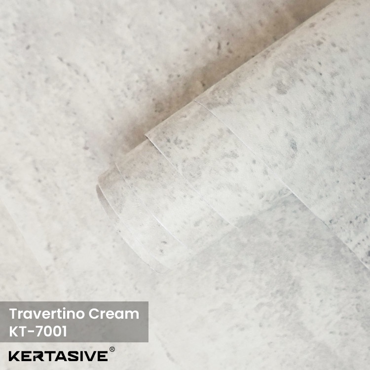 Jual TRAVERTINO CREAM - PVC INTERIOR FILM KERTASIVE ( 122 CM ) | Shopee ...