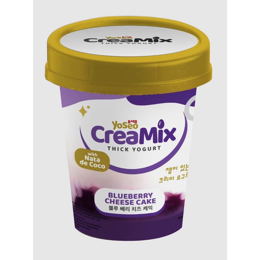 Jual Yogurt Yoseo CreaMix Blueberry Cheese Cake 110 gr | Shopee Indonesia