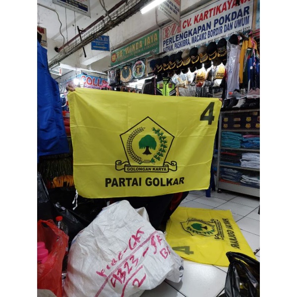 Jual BENDERA PARTAI GOLKAR UKURAN 80 X 120 CM ISI 50 PCS | Shopee Indonesia