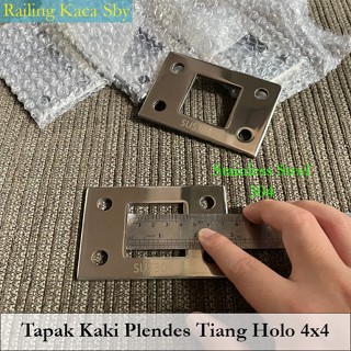 Jual PLENDES TAPAK KAKI TIANG RAILING HOLLOW 4X4 SUS304 | Shopee Indonesia