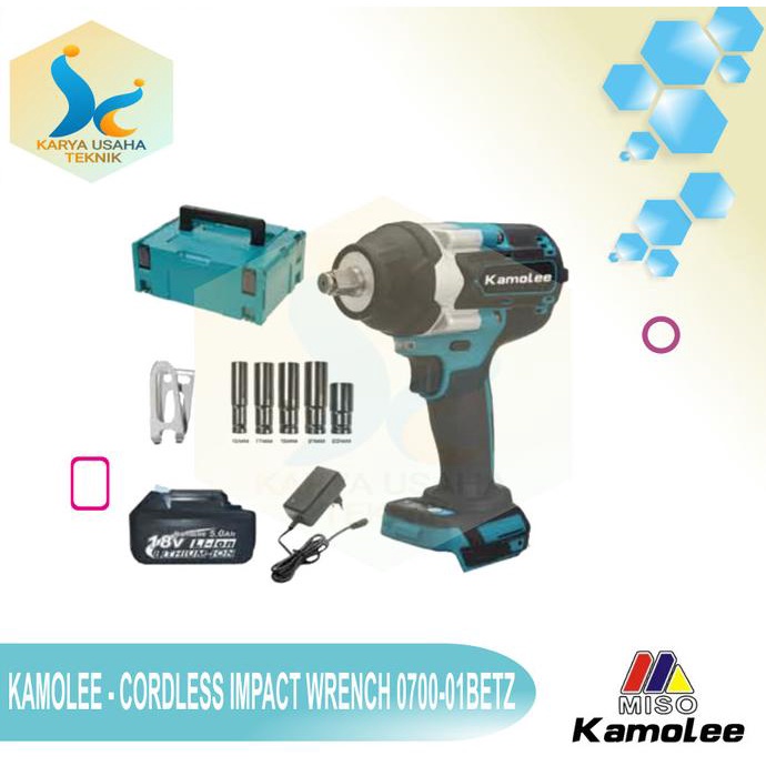 Jual KAMOLEE - IMPACT WRENCH CORDLESS (MESIN IMPACT BATTERY) - DTW700 | Shopee Indonesia