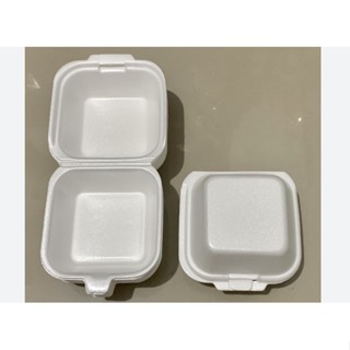 Jual STEREFOAM KOTAK NASI BUBUR BURGER SATUAN LUNCH BOX PUTIH GABUS ...
