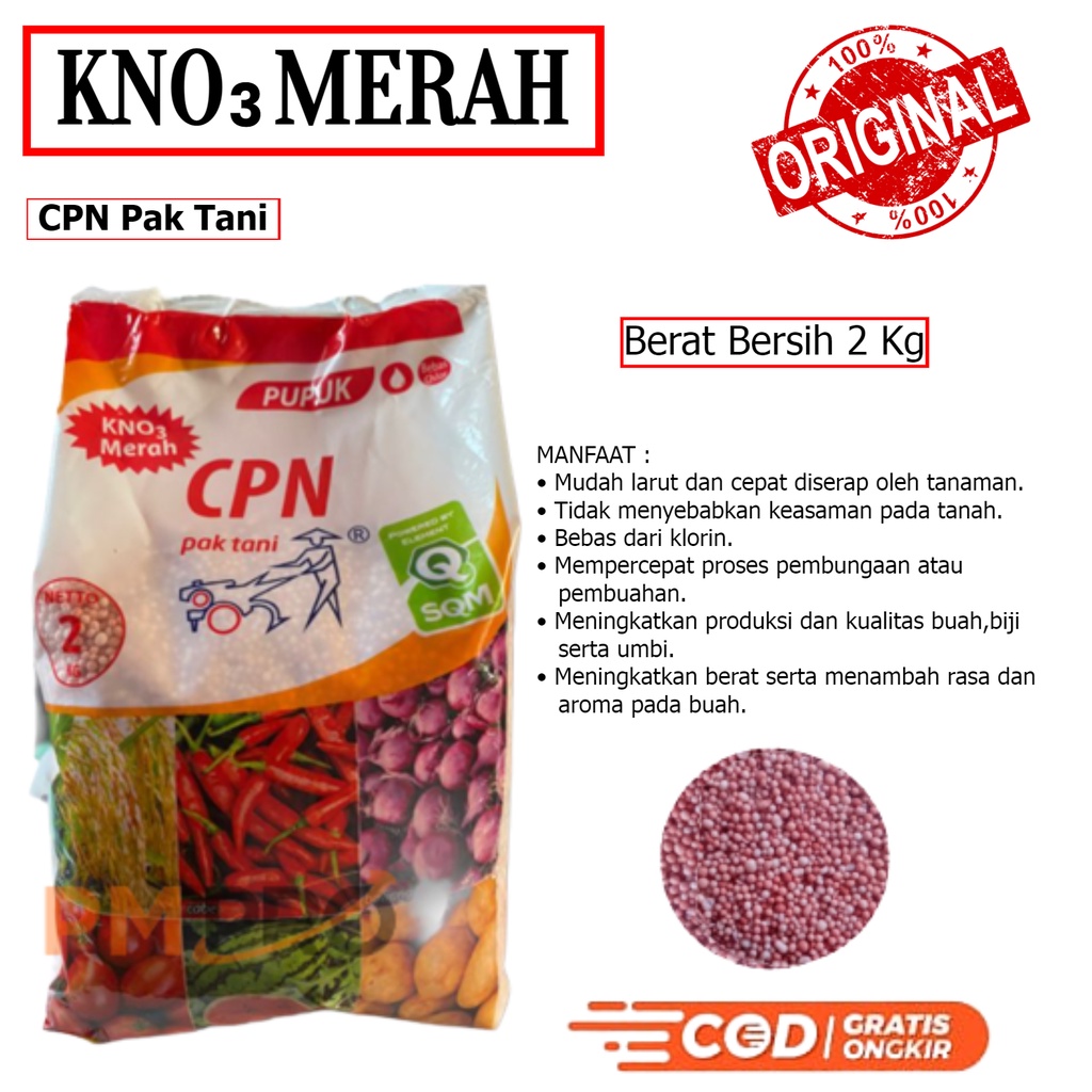 Jual Kno 3 Merah Cpn Pak Tani 2 Kg Pupuk Nitrat Pertumbuhan Tanaman ...