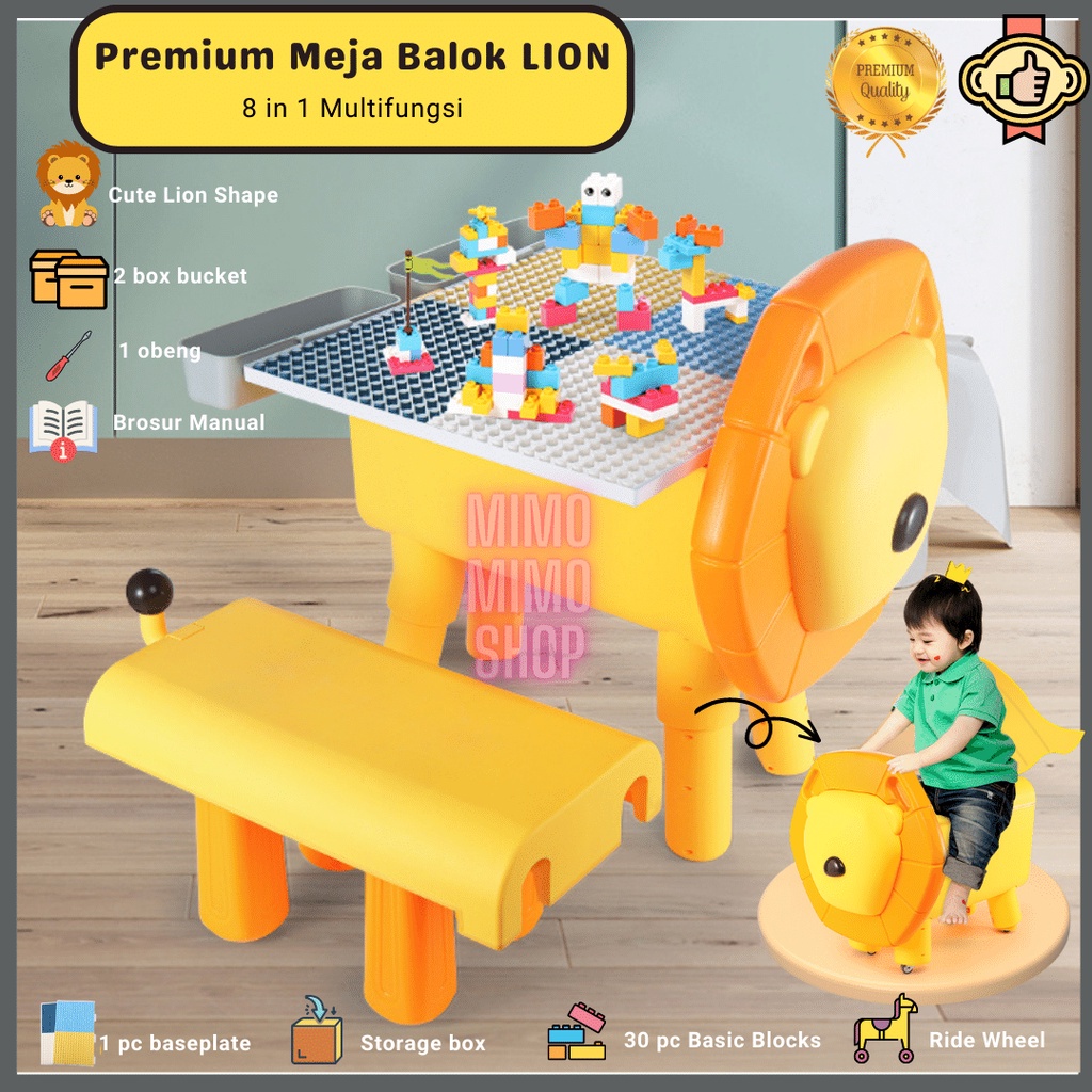 Jual MEJA BALOK LION DAPAT DI JADIKAN SEPEDA LION - SET MEJA KURSI ...