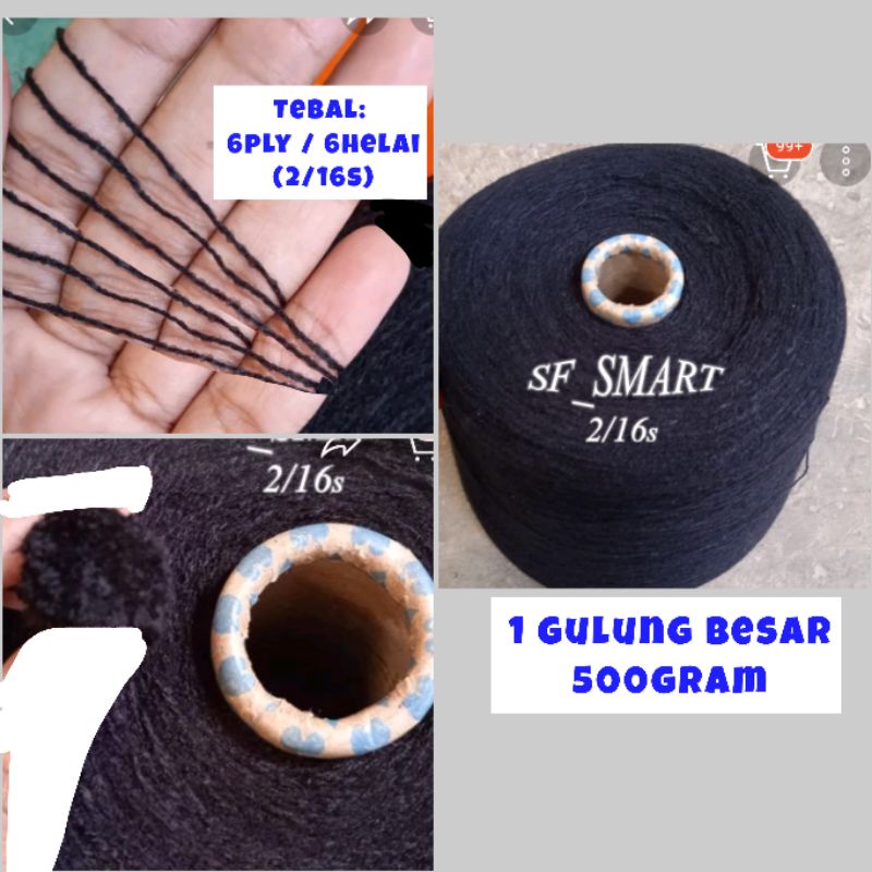 Jual Benang Woll Wool 500gr Siet Benang Acrylic Akrilik Kiloan Jumbo ...