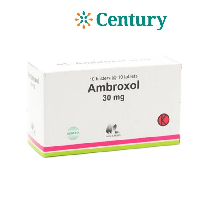 Jual AMBROXOL 30MG 1 STRIP ISI 10 TABLET (PRO) / BATUK BERDAHAK ...