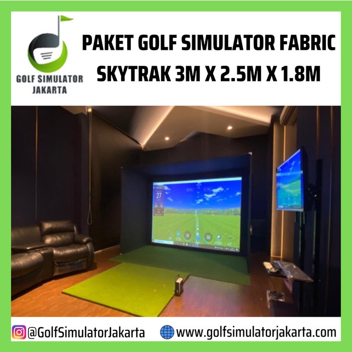 Jual Stick Paket Skytrak Premium Golf Simulator Studio (Size 3M X 2.5M ...