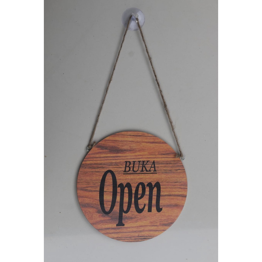 Jual Sign Board Open Close Papan Gantung Kayu Buka Tutup Bolak Balik ...