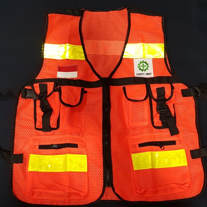 Jual Rompi Rompi 6 Kantong + Logo Safety K3 | Shopee Indonesia