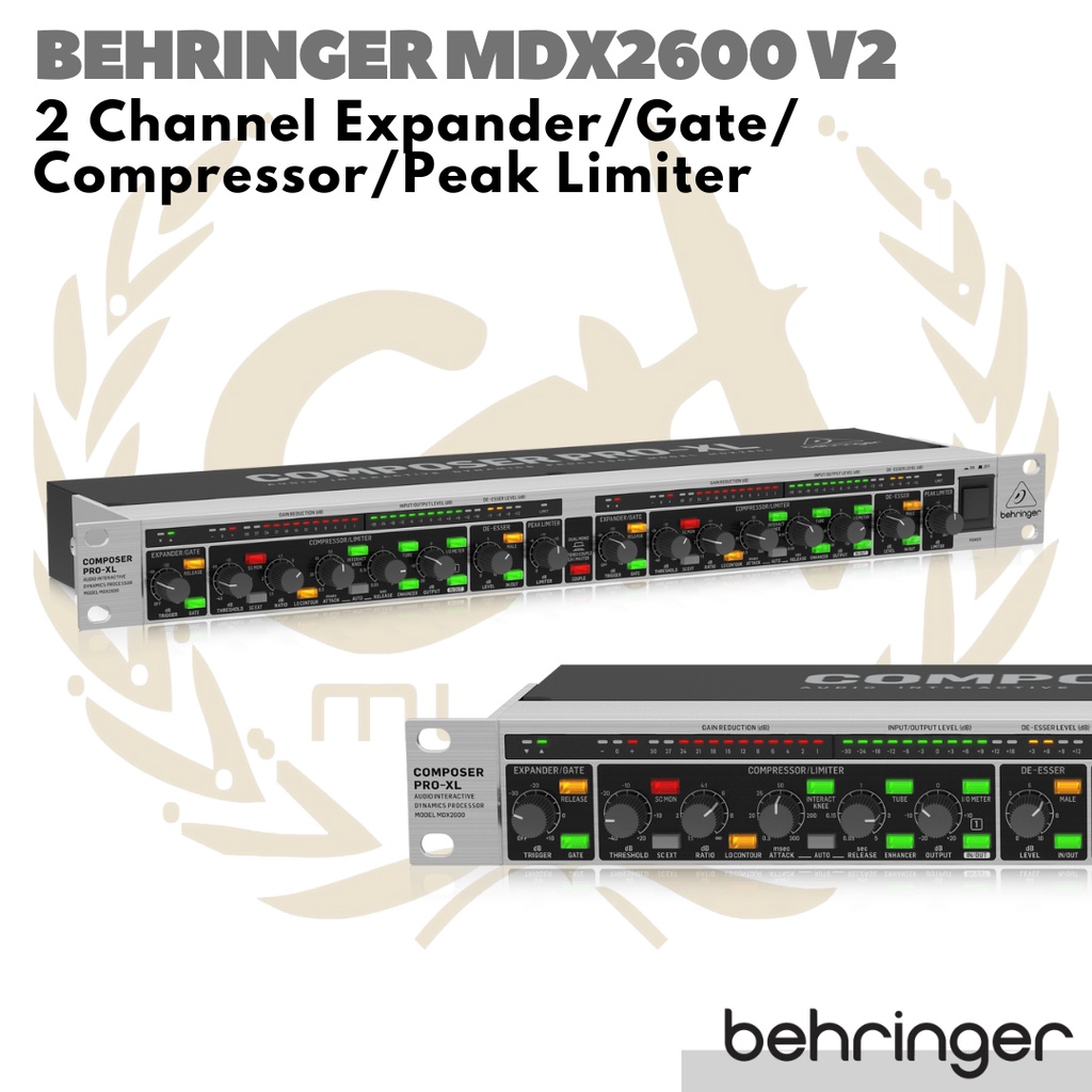 Jual BEHRINGER MDX2600 V2 2 Channel Expander/ Gate / Compressor / Peak ...