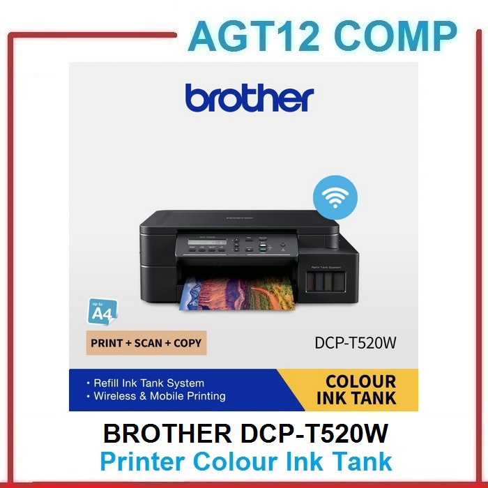 Jual Brother DCP-T520W Printer Ink Tank Wireless Print Scan Copy Wifi ...