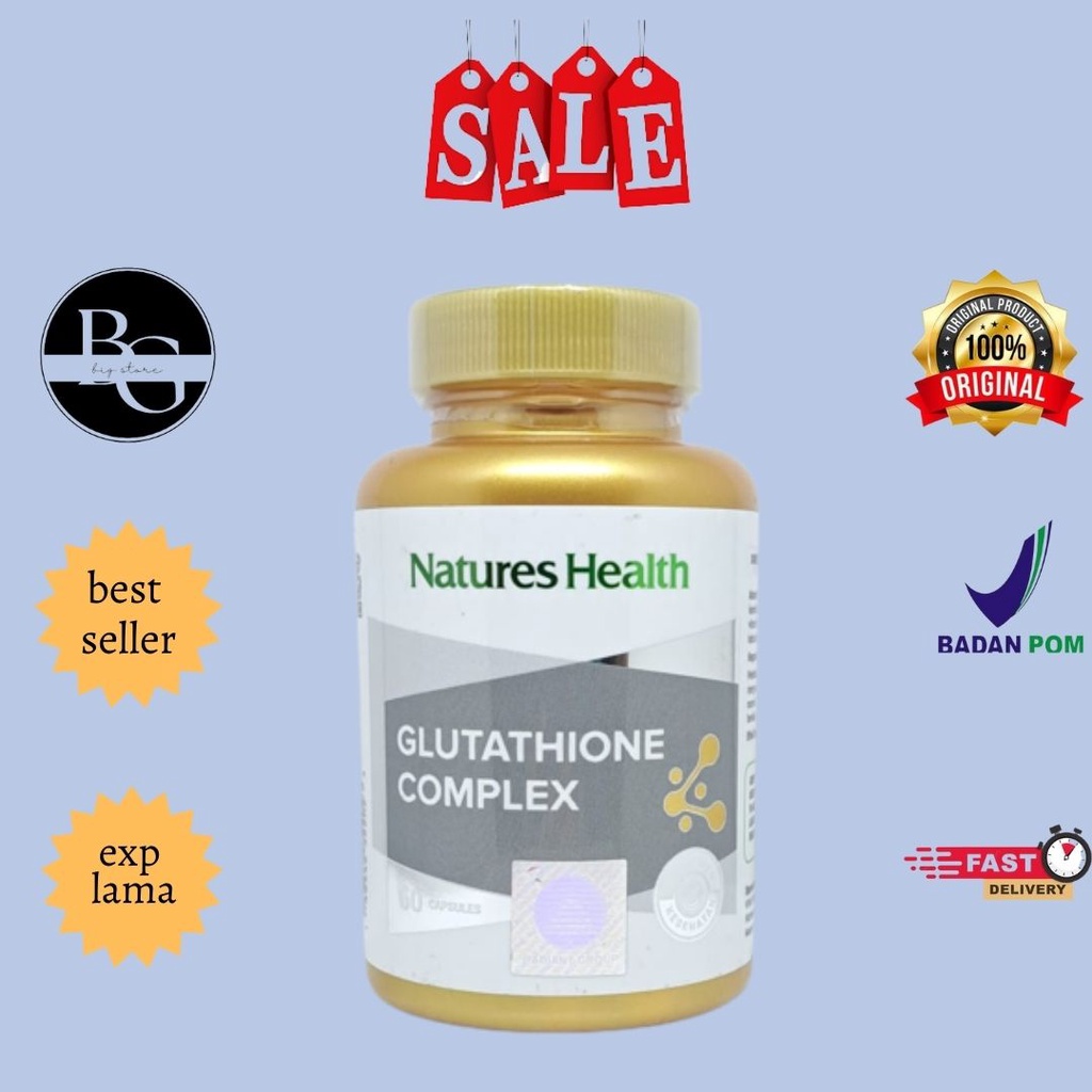 Jual Nature'S Health Glutathione Complex Mencerahkan Kulit Kering Jerawat | Shopee Indonesia