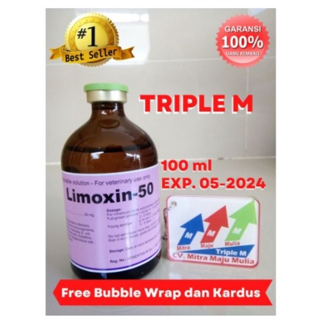 Jual LIMOXIN 50 isi 100 ml Antibiotik Hewan Spektrum Luas ...