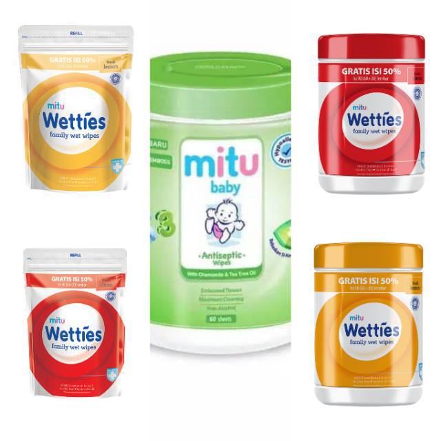 Jual Mitu Baby Weeties Tisu Basah Wipes 60s || 90s Sheet Botol Tissue ...