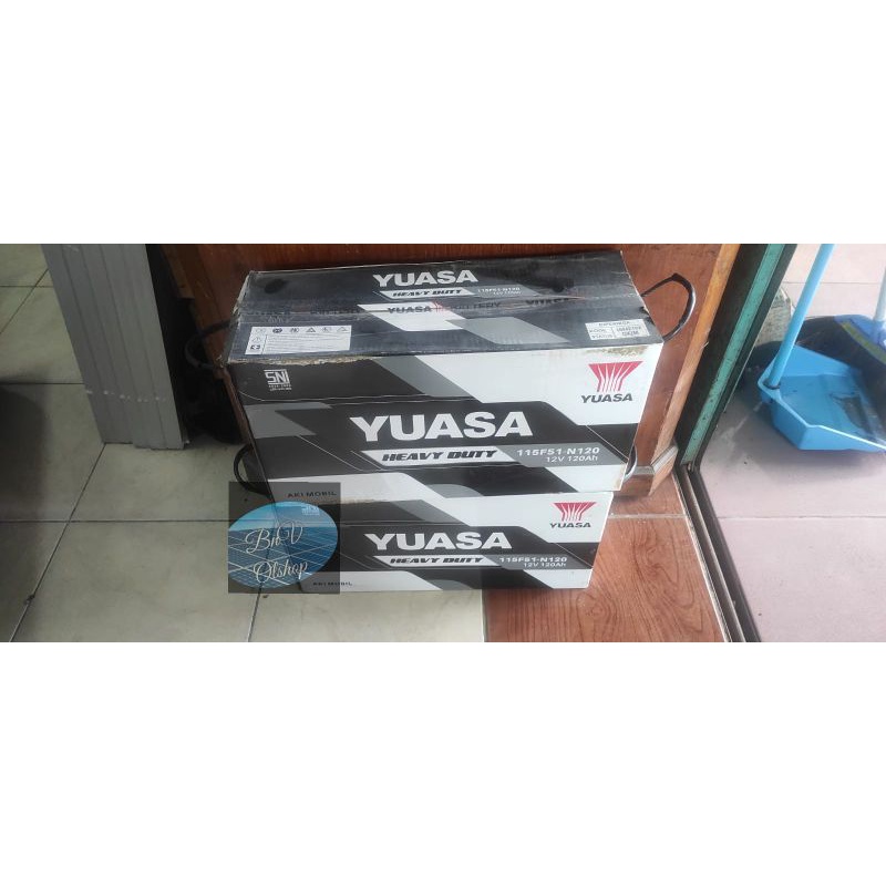 Jual Aki Yuasa Heavy Duty N120 alat berat | Shopee Indonesia