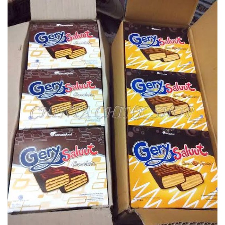 Jual IV Gery Salut Wafer 1 Box isi 24pcs / Gery Salut Cokelat / Gery ...