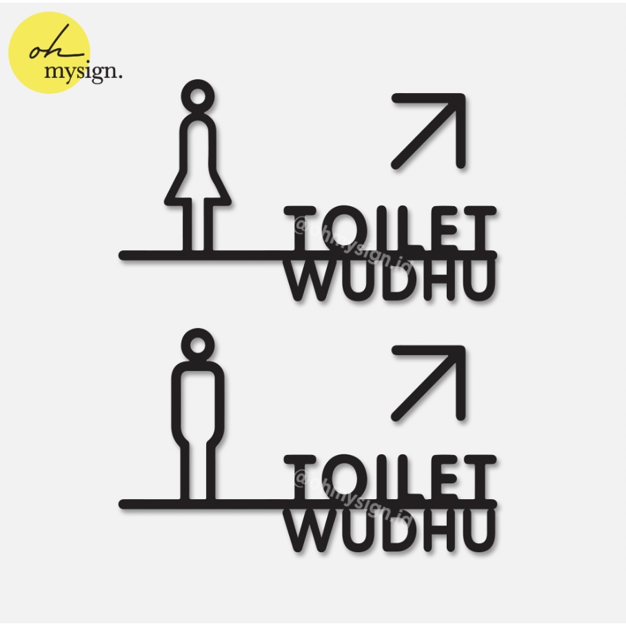 Jual Sign Akrilik Toilet Wudhu Acrylic Stiker Sign Board Tanda | Shopee ...