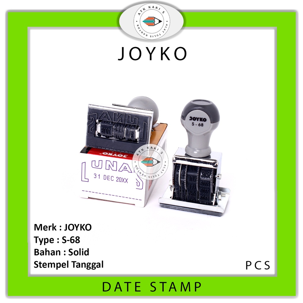 Jual JOYKO - Stamp Lunas & Tanggal S-68 - PCS | Shopee Indonesia