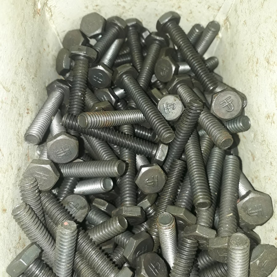 Jual Baut + Mur besi 5/16 x 3 /Hitam Nc/kunci 12/(per pcs) | Shopee ...