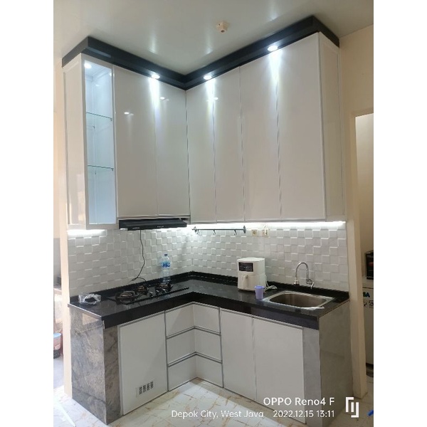 Jual PROMO kitchen set aluminium/kitchen set minimalis/kitchen set anti ...