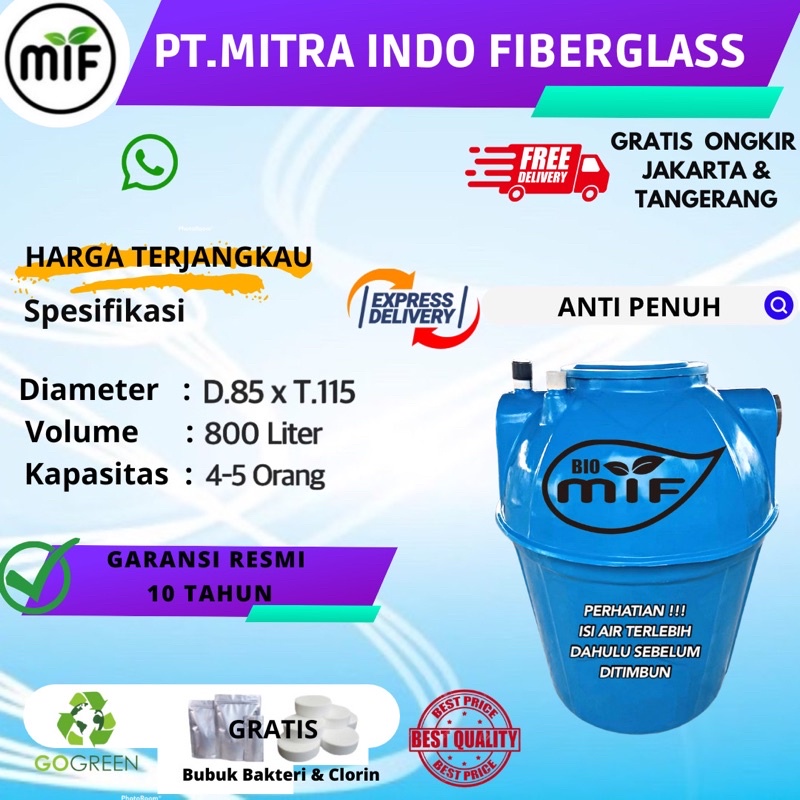 Jual septic tank bio biofil biotech biofilter 800 liter | Shopee Indonesia