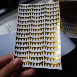 Jual sticker bendera bunting flag gold emas jurnal planner scotlet emas ...