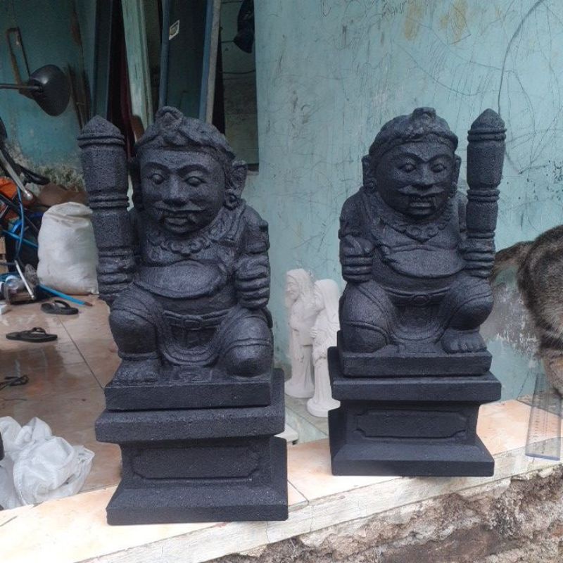 Jual PATUNG GUPOLO (1 SET) 35CM BAHAN BATU ALAM ANDESIT PROSES PAHAT ...