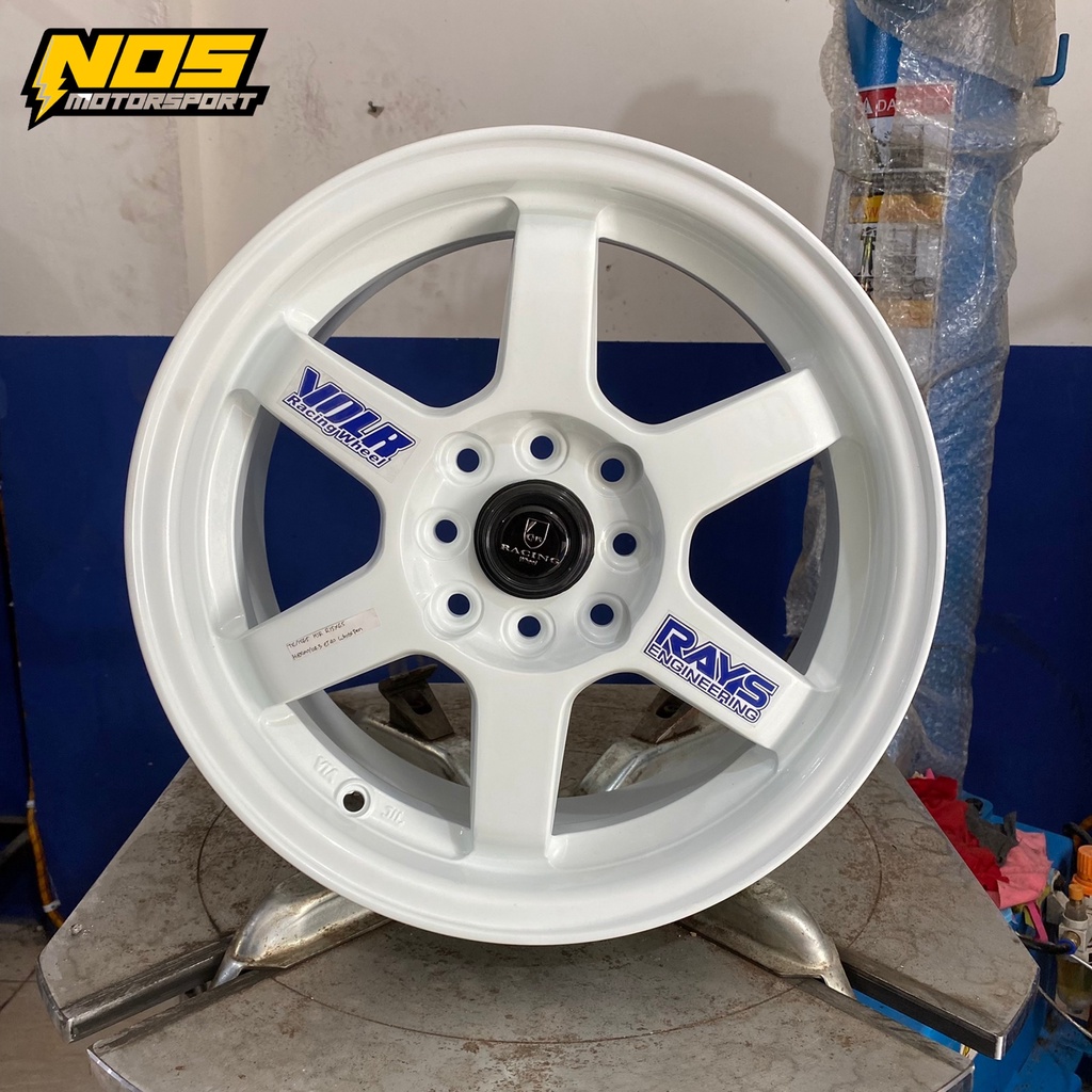 Jual pelek te37 ring 15 pcd 4x100 dan 4x114,3 warna putih free ongkir ...