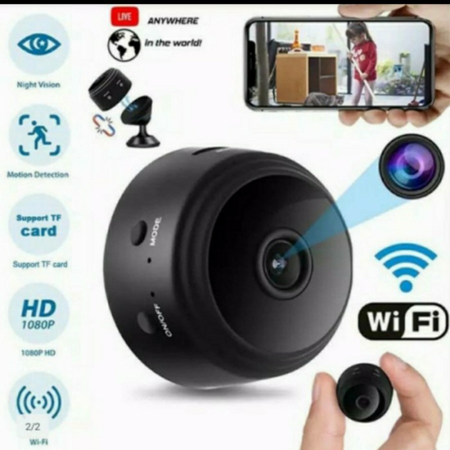 Jual IP Camera CCTV Mini A9 Wireless wifi Spy Cam Kamera plus memori ...