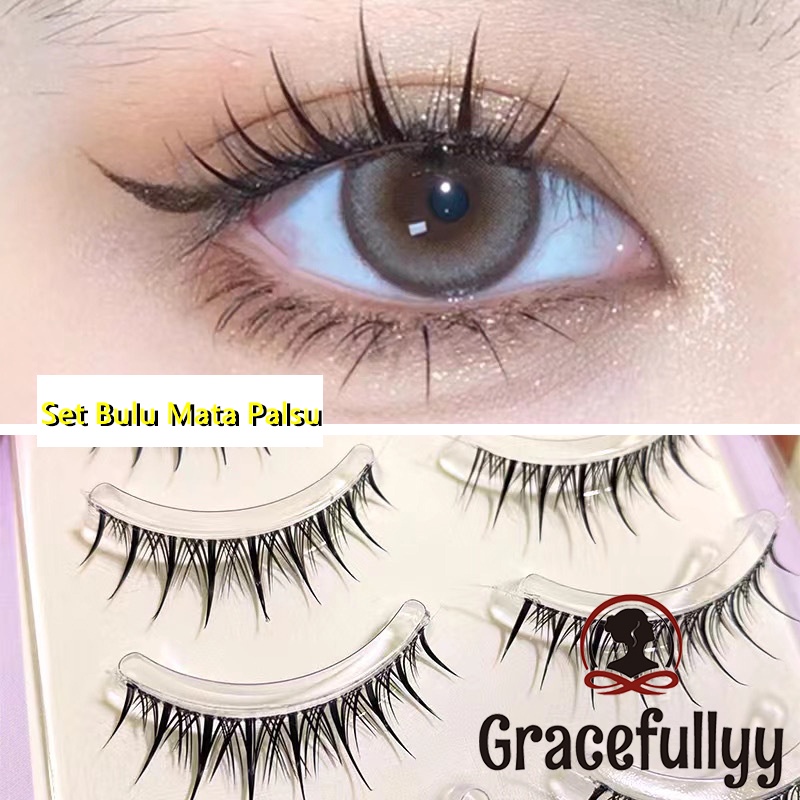 Jual [COD]5 Pasang Bulu Mata Palsu Natural Soft False Eyelashes/ Bulu ...