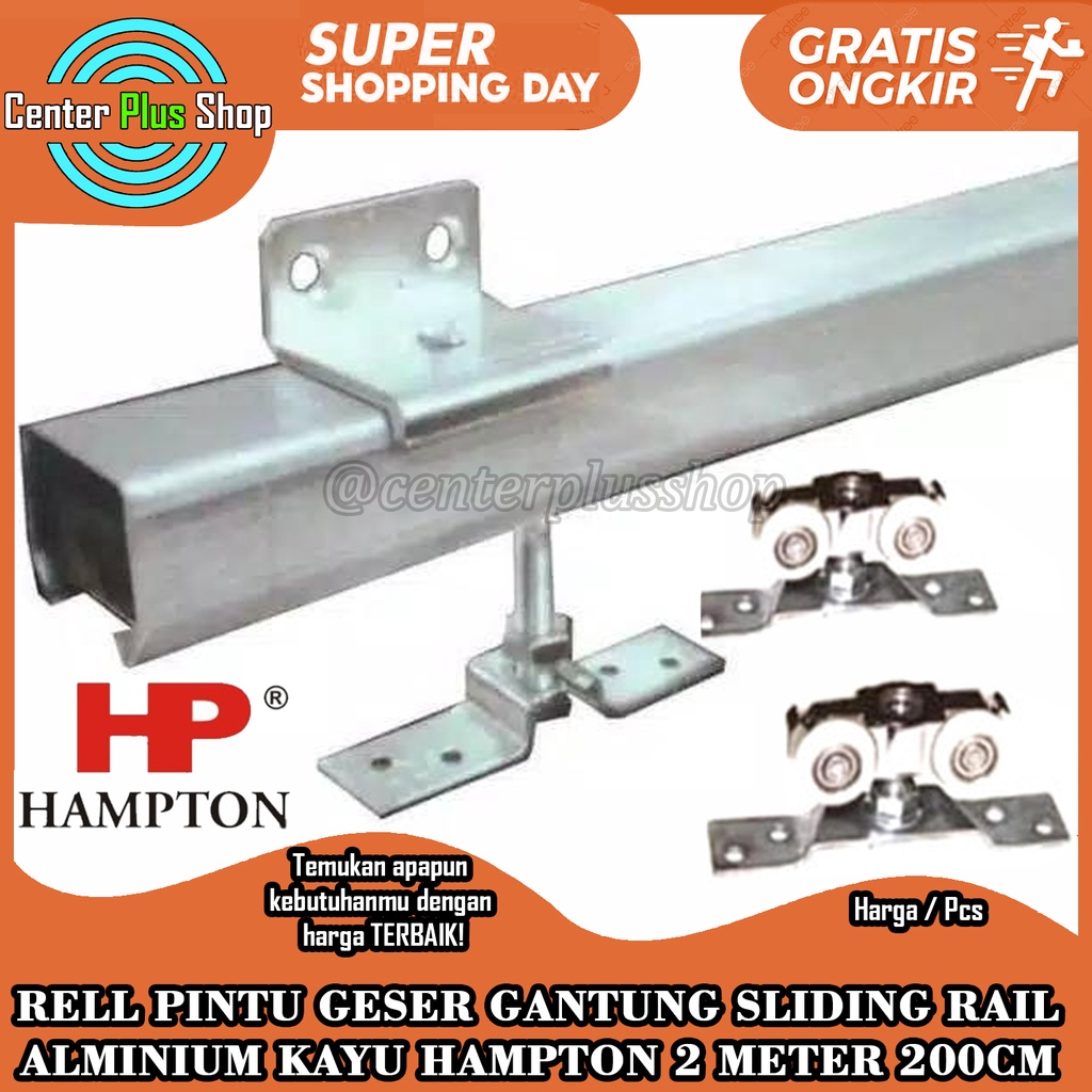 Jual REL PINTU SLIDING RELL GESER H4 200CM SATU SET LENGKAP HAMPTON HP ...
