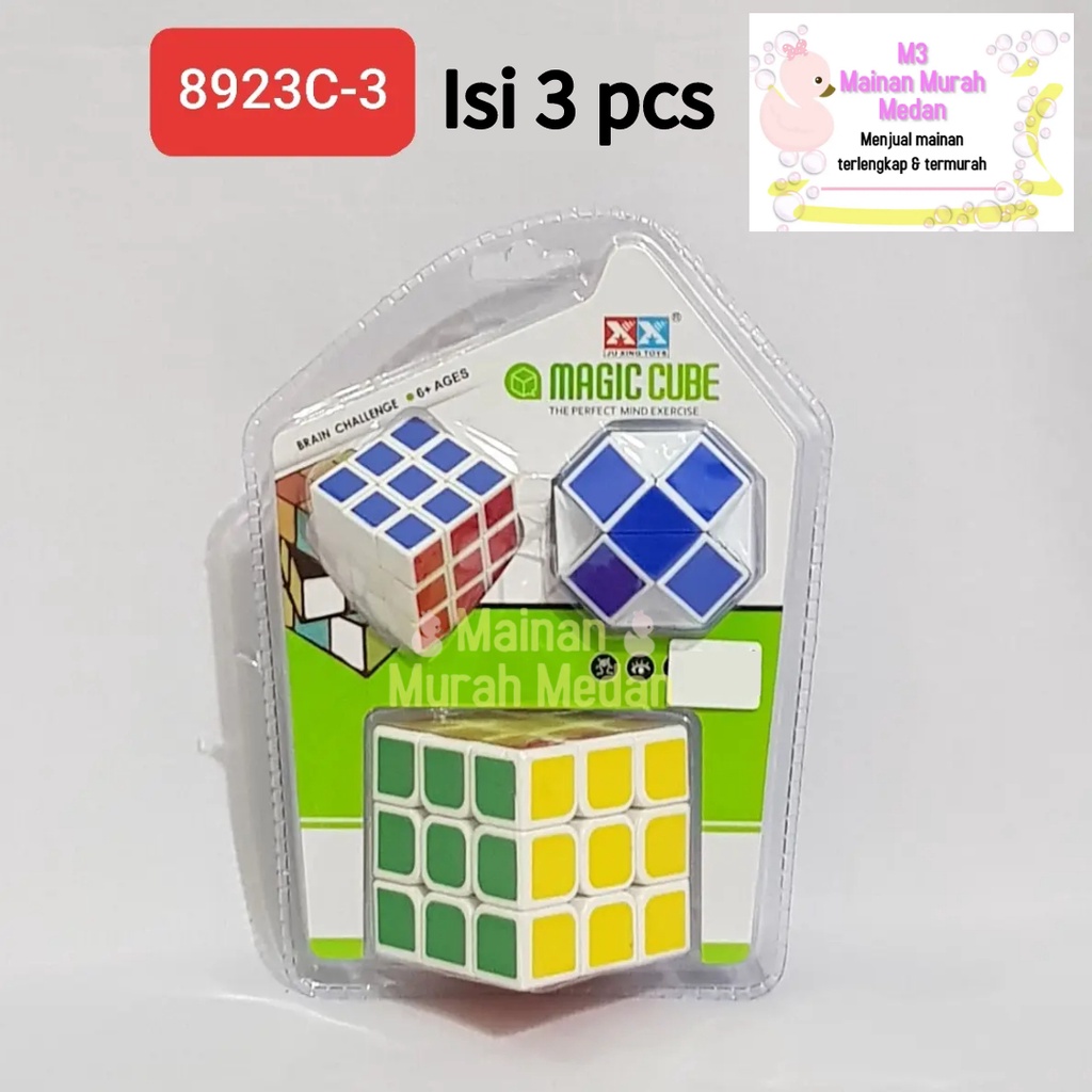 Jual Mainan Murah Medan - Rubik Kotak Magic Cube 3 x 3 Kubus Rubik Edukasi isi 3pcs | Shopee ...
