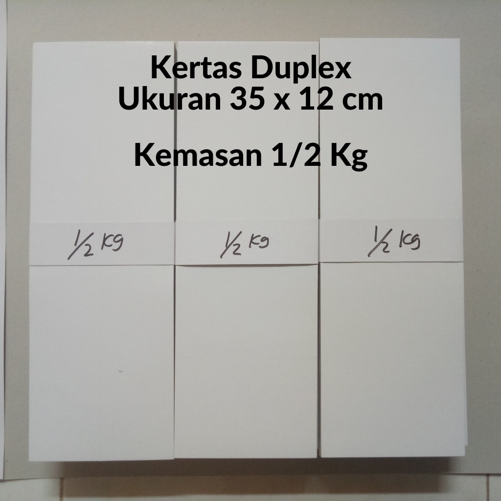 Jual KERTAS DUPLEK UKURAN 35 X 12 CM, 1/2 KG | Shopee Indonesia