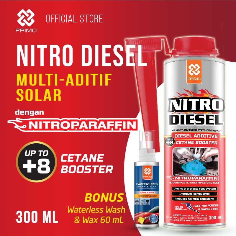 Jual Aditif Solar PRIMO NITRO Diesel Cetane Booster 300 mL | Shopee ...