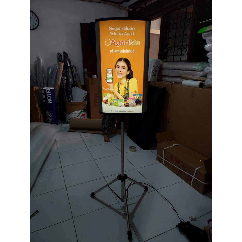 Jual Led Light Box Rotary Banner Stand, Stand Banner Led Light Box ...