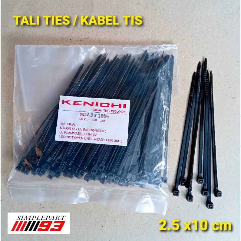 Jual TALI RIPET / KABEL TIES TIS CABLE TIES 2.5X100MM - 10CM ISI 100 ...