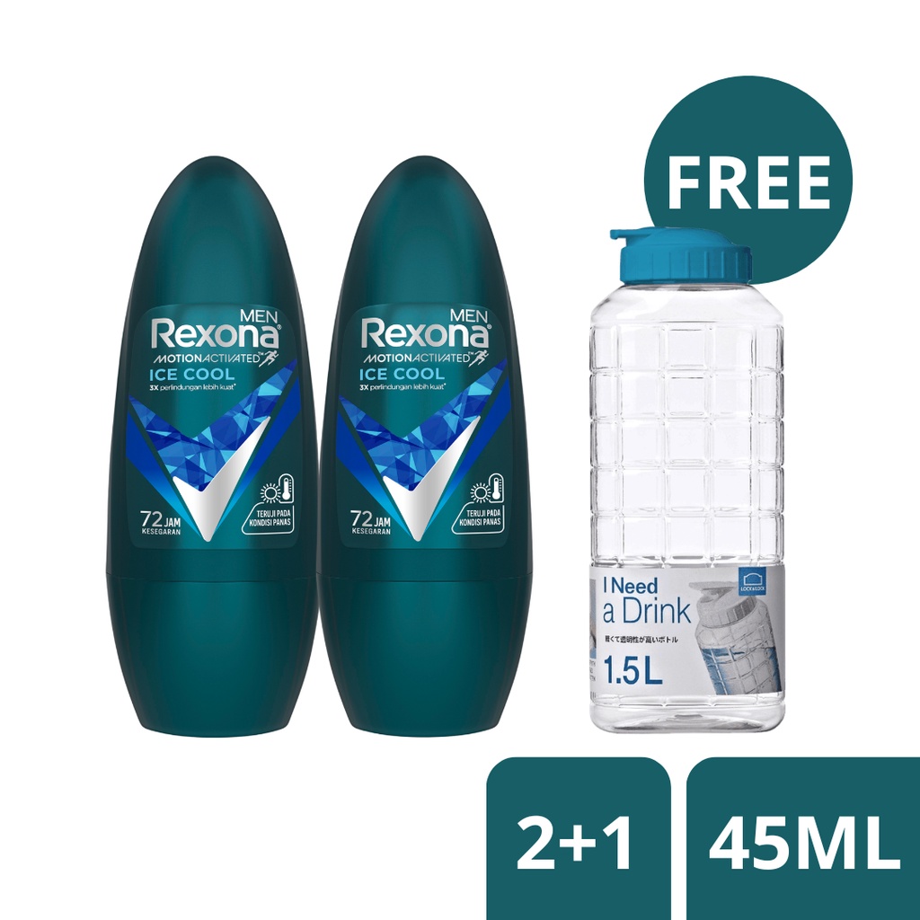 Jual Buy 2 Rexona Men Ice Cool 45ml FREE Tumblr Lock & Lock 1.5L | Shopee Indonesia