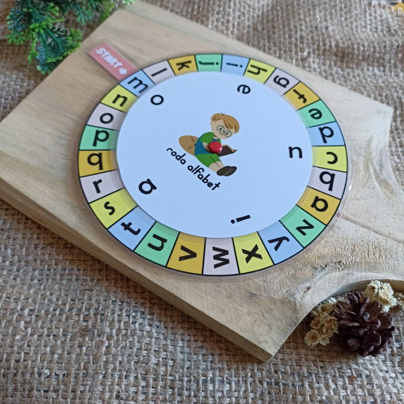 Jual Mainan Edukasi Anak Roda Baca Roda Alfabet | Shopee Indonesia