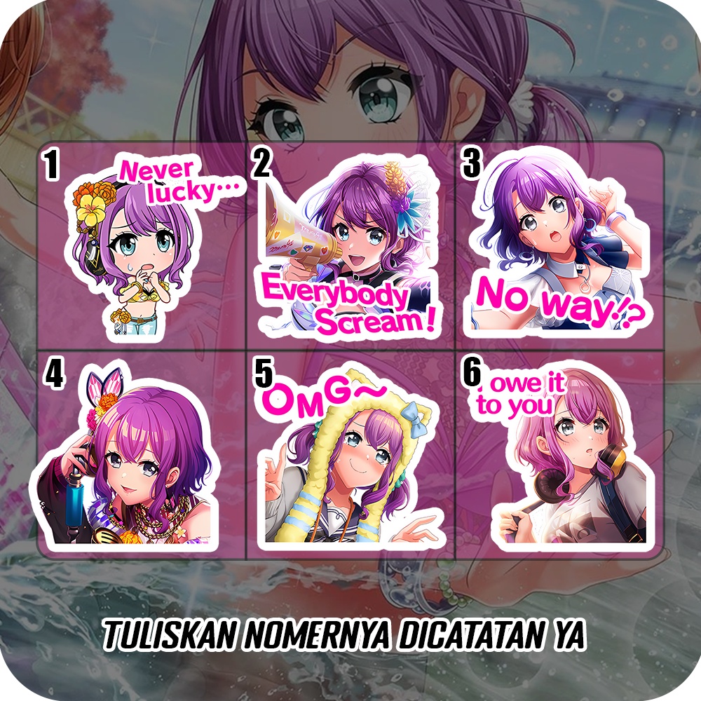 Jual Stiker Glossy Saori Hidaka D4DJ, Sticker Anime Lucu Anti Air Untuk ...