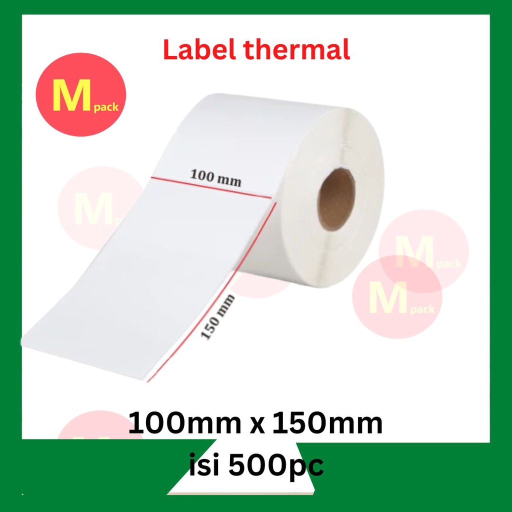 Jual Kertas label thermal sticker barcode 100mm X 150mm A6 isi 500pc | Shopee Indonesia
