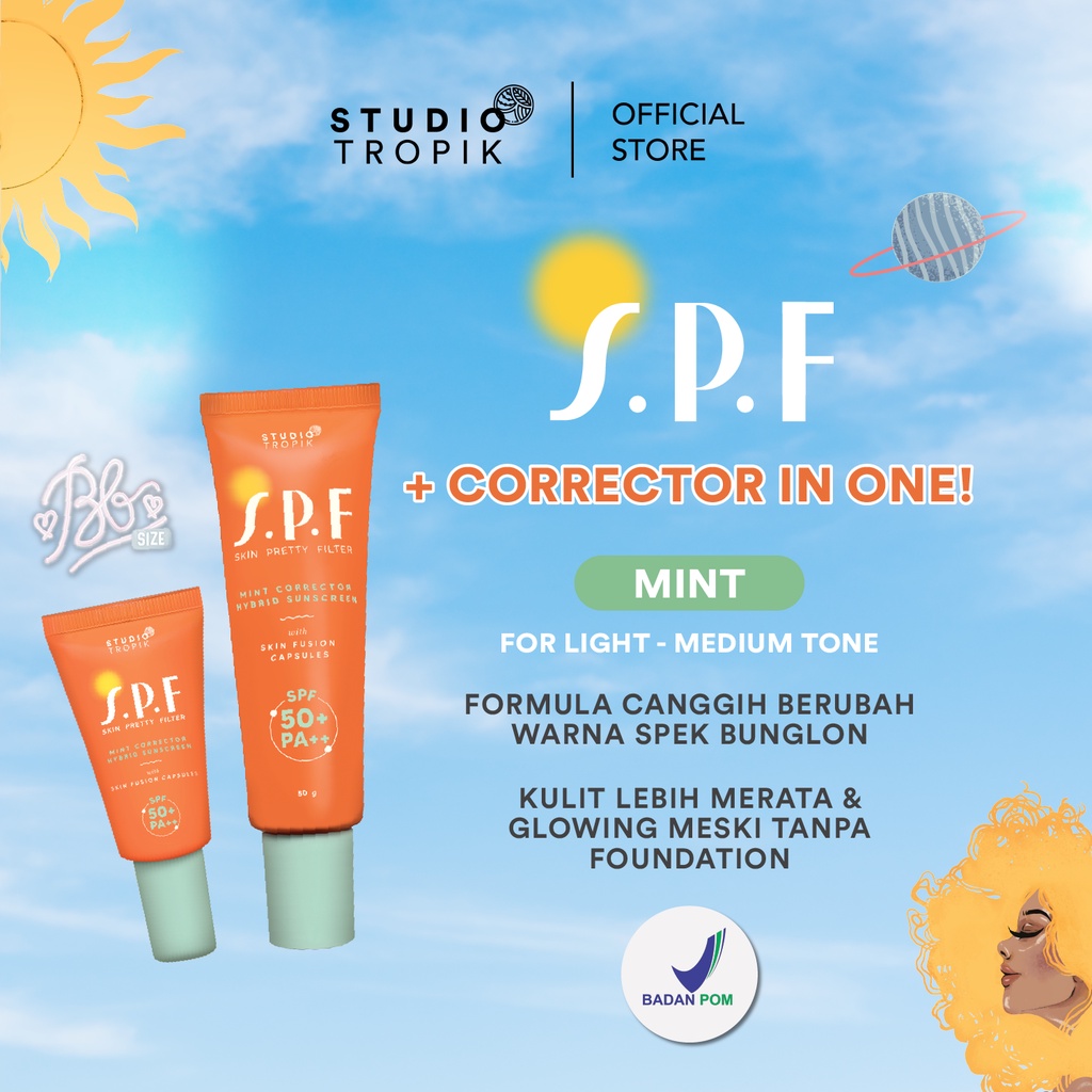 Jual Studio Tropik SPF 50+ PA++ (Mint) - Skin Pretty Filter | Shopee ...
