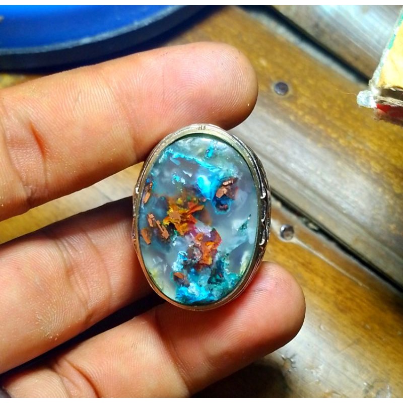 Jual batu akik pancawarna tembaga crystal garut | Shopee Indonesia