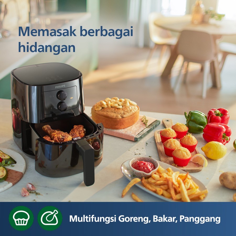 Jual Philips HD9200/90 Essential Airfryer Spectre - Black HD9200 | Shopee Indonesia