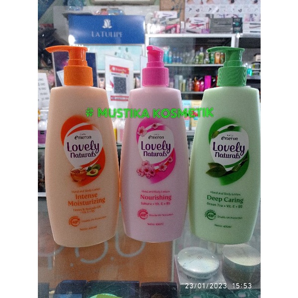 Jual Emeron Lovely Hand a& Body Lotion Natural 400ml | Shopee Indonesia
