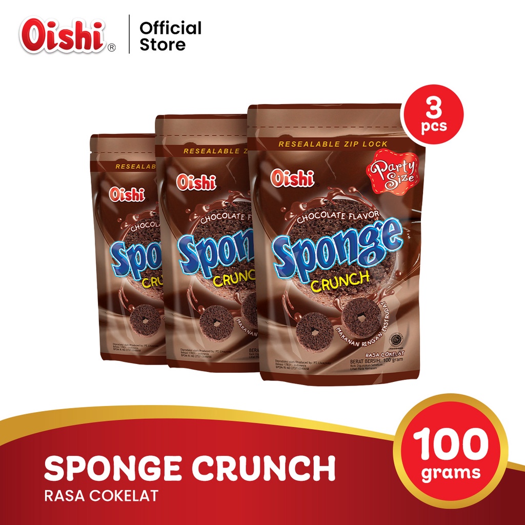 Jual Sponge Crunch Rasa Coklat - Multipack 3 pcs | Shopee Indonesia