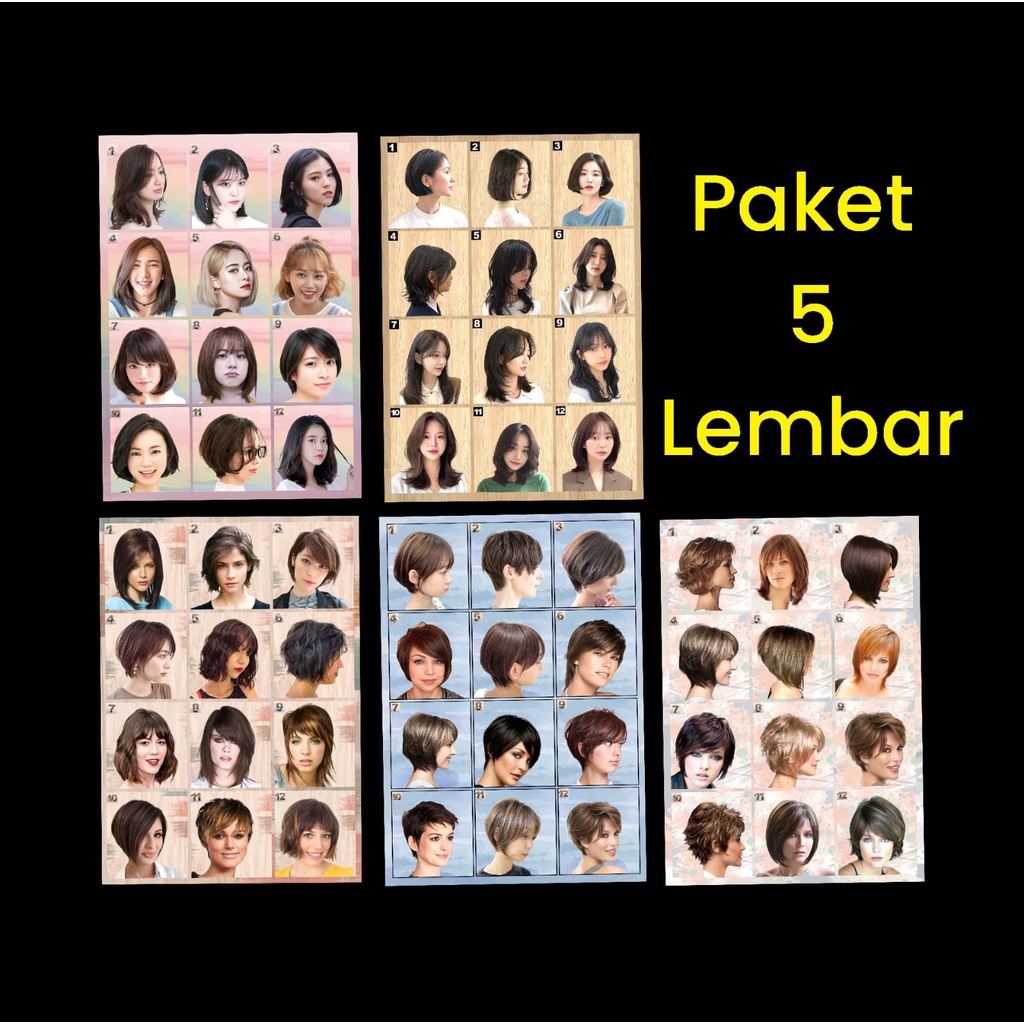 Jual POSTER SALON POSTER MODEL POTONG RAMBUT WANITA POSTER POTONG ...